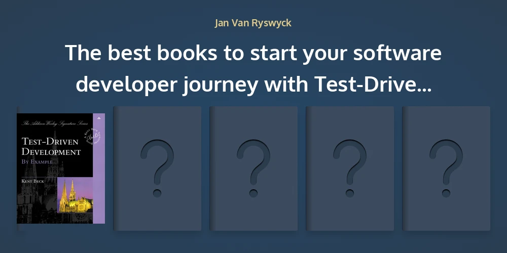 Jan Van Ryswyck's favorite books to start your software developer journey