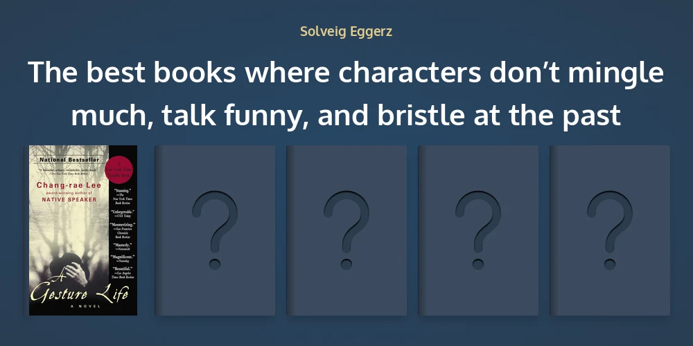 The best books where characters don’t mingle much