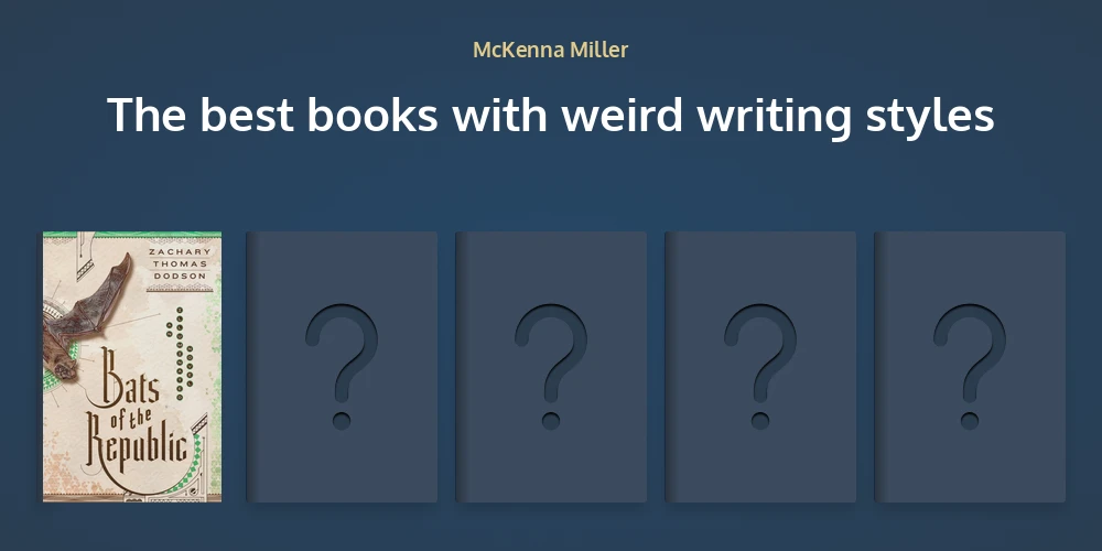 The best books with weird writing styles
